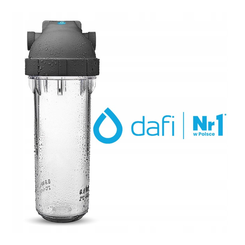 Filtr wody przepływowy DAFI korpus narurowy 1" | MojaWoda.com