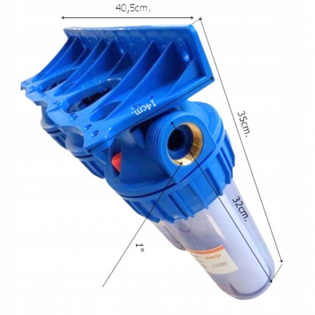 Home 3-STAGE Inline Water Filter 1" with 10" Cartridges + Wrench + Flow ...